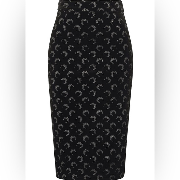 Collectif | Skirts | Collectif Polly Glitter Moon Velvet 5s Pencil ...